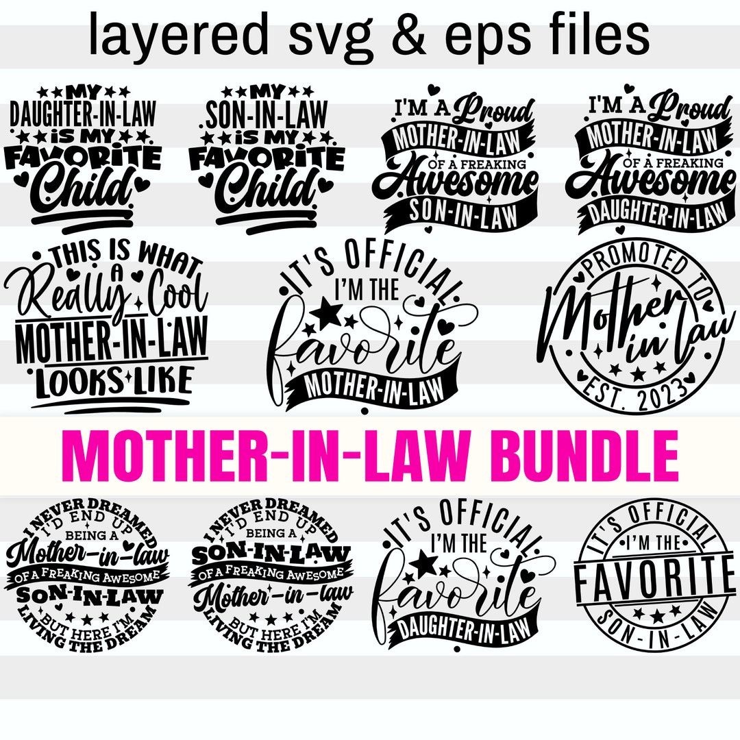 Mother in Law Svg Bundle Mother-in-law Gift for - Etsy