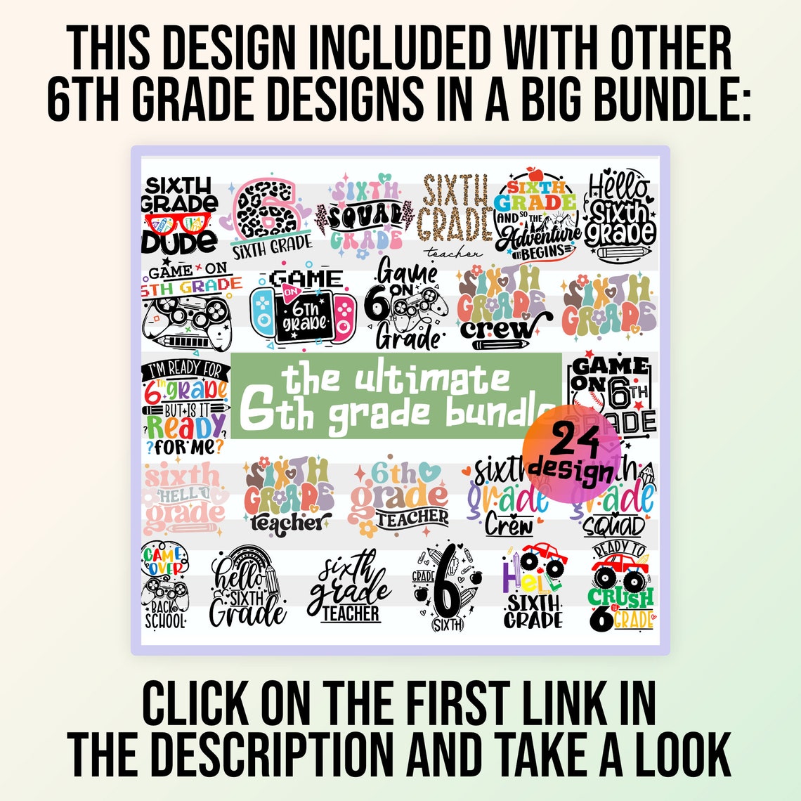 Back to School Svg Hello Sixth Grade Svg First Day of School - Etsy