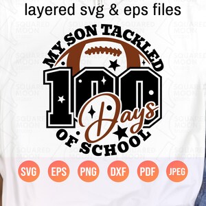 100 Days of School Svg Bundle Football School Gifts for Family ...