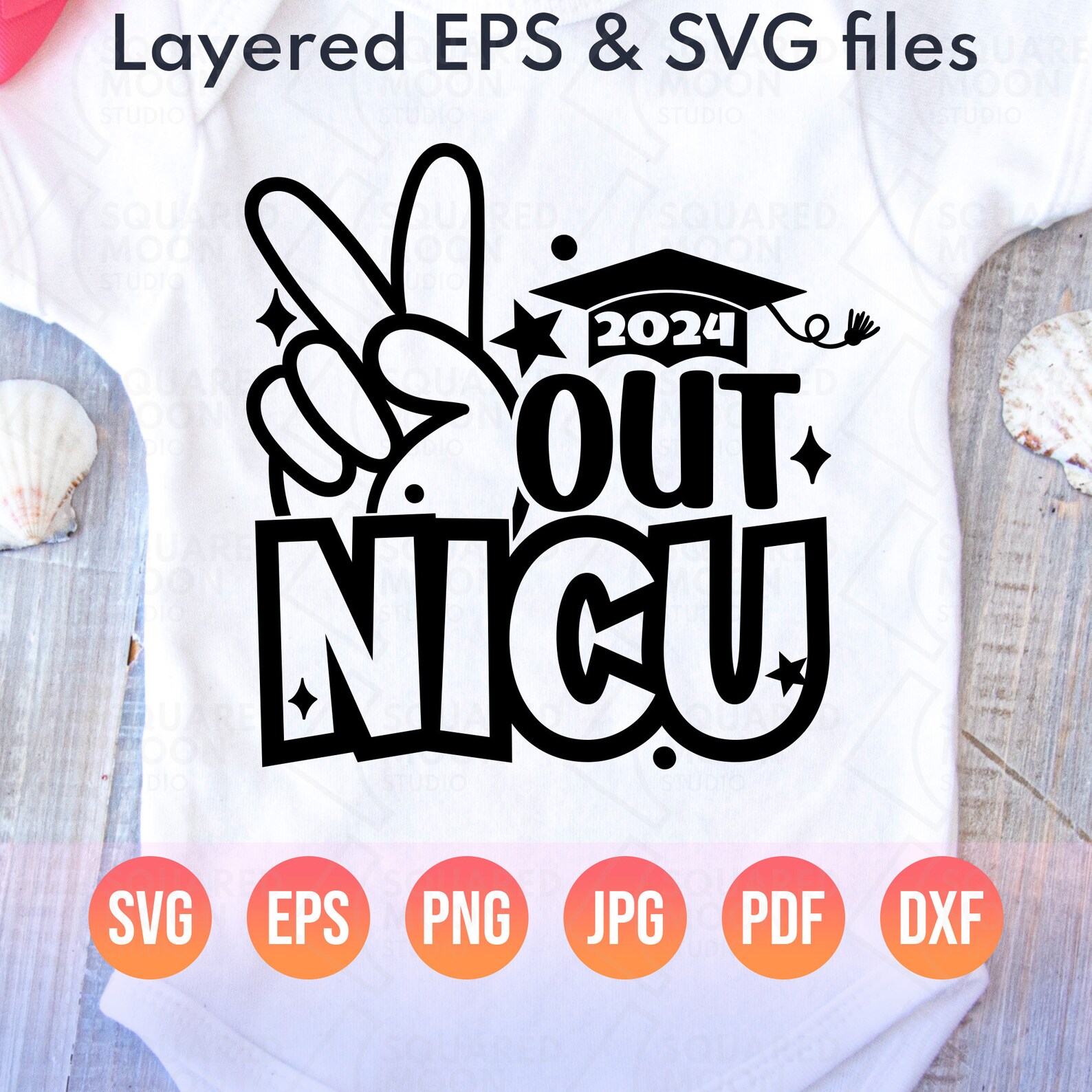 Nicu Graduate Svg Out Nicu 2024 Svg Png Graduation Baby Onesies Gift ...