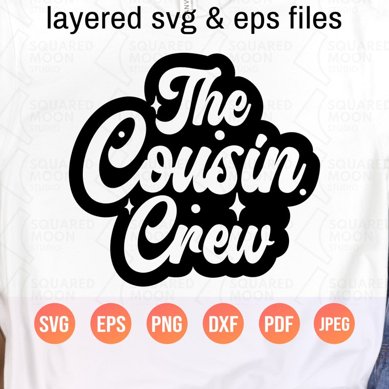 Cousin Crew Svg Bundle| Boho Stacked Cousin Matching Gifts for Babies ...