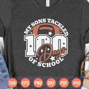 100 Days of School Svg Bundle Football School Gifts for Family ...