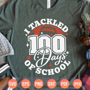 100 Days of School Svg Bundle Football School Gifts for Family ...