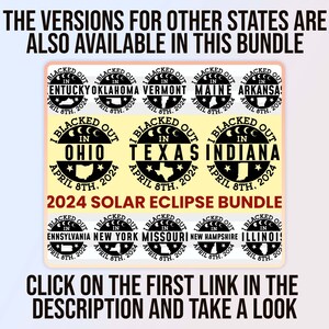 Solar Eclipse Svg I Blacked Out in Arkansas April 8th, 2024 Png America ...