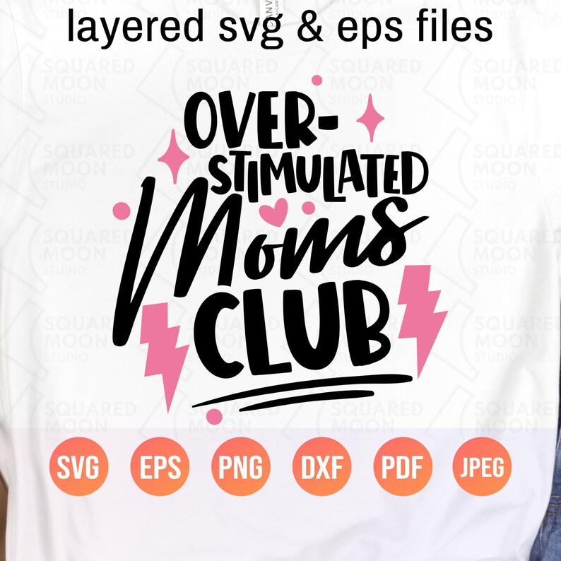 Overstimulated Moms Club Svg Bundle Funny Mama Png Gift - Etsy