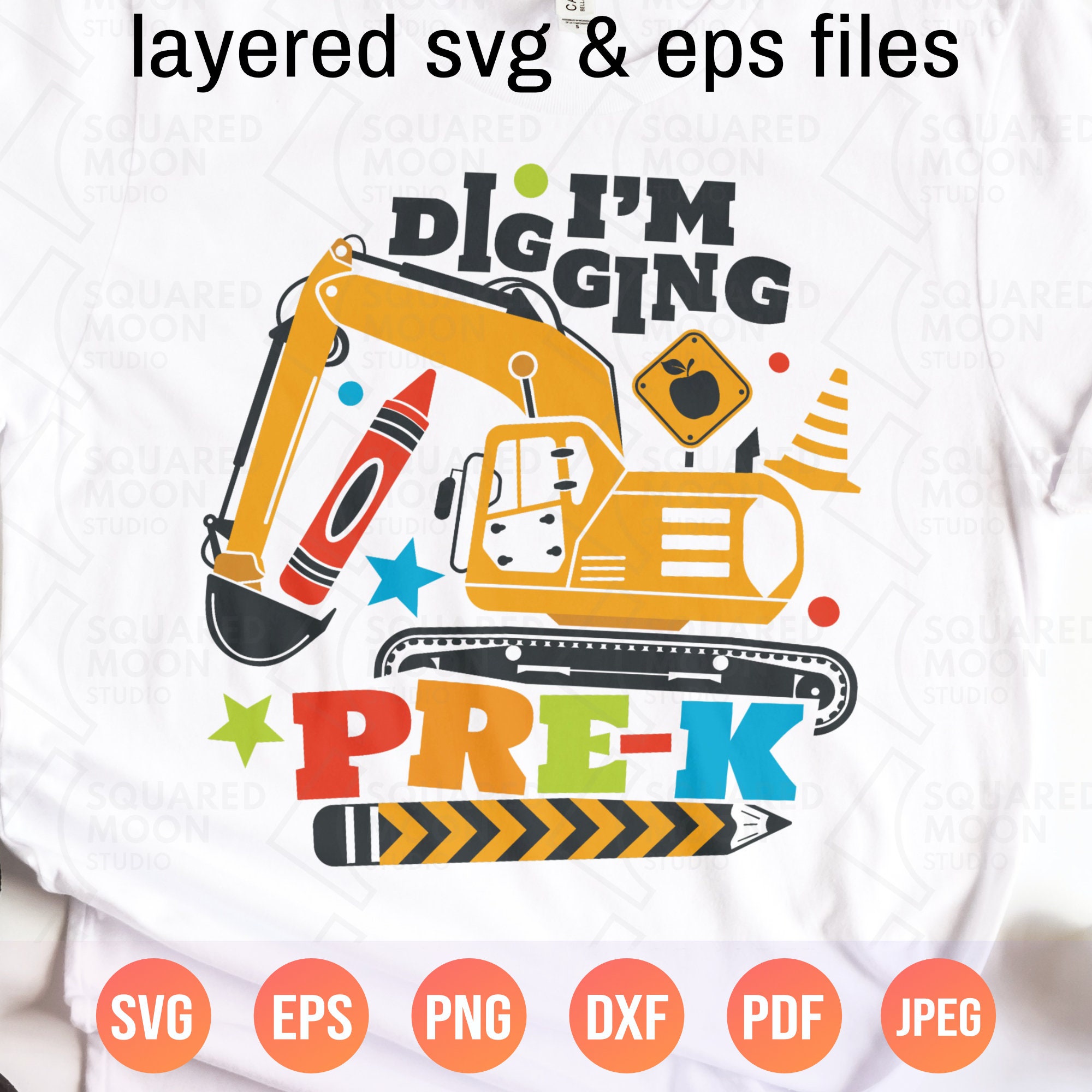 Pre-k Svg Png Bundle| I'm Digging Pre K Svg| Back to School ...
