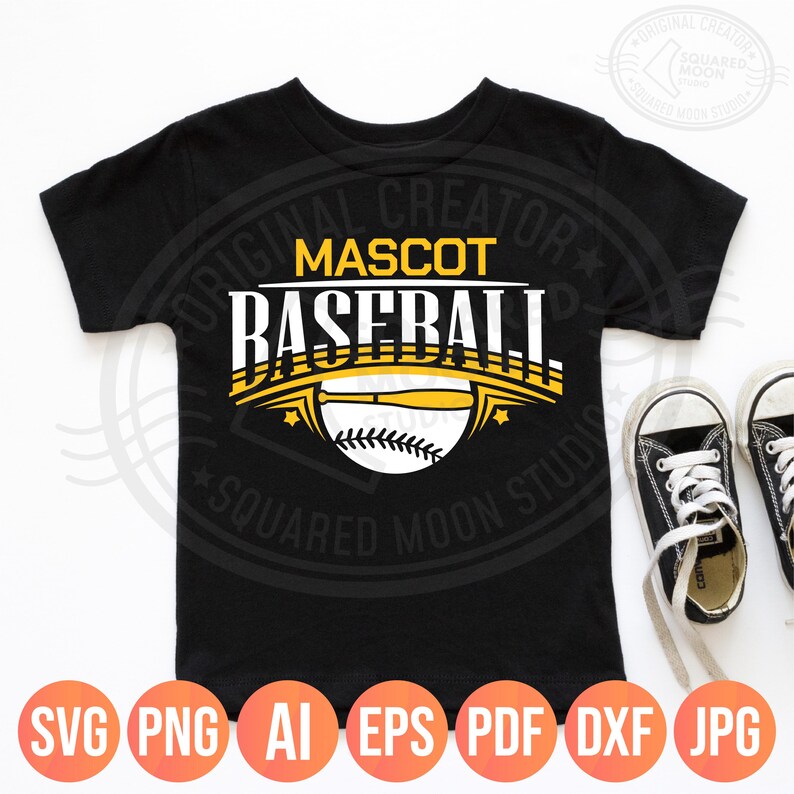 School Mascot Baseball PNG SVG EPS, Custom Team Name Template Pdf Jpeg ...