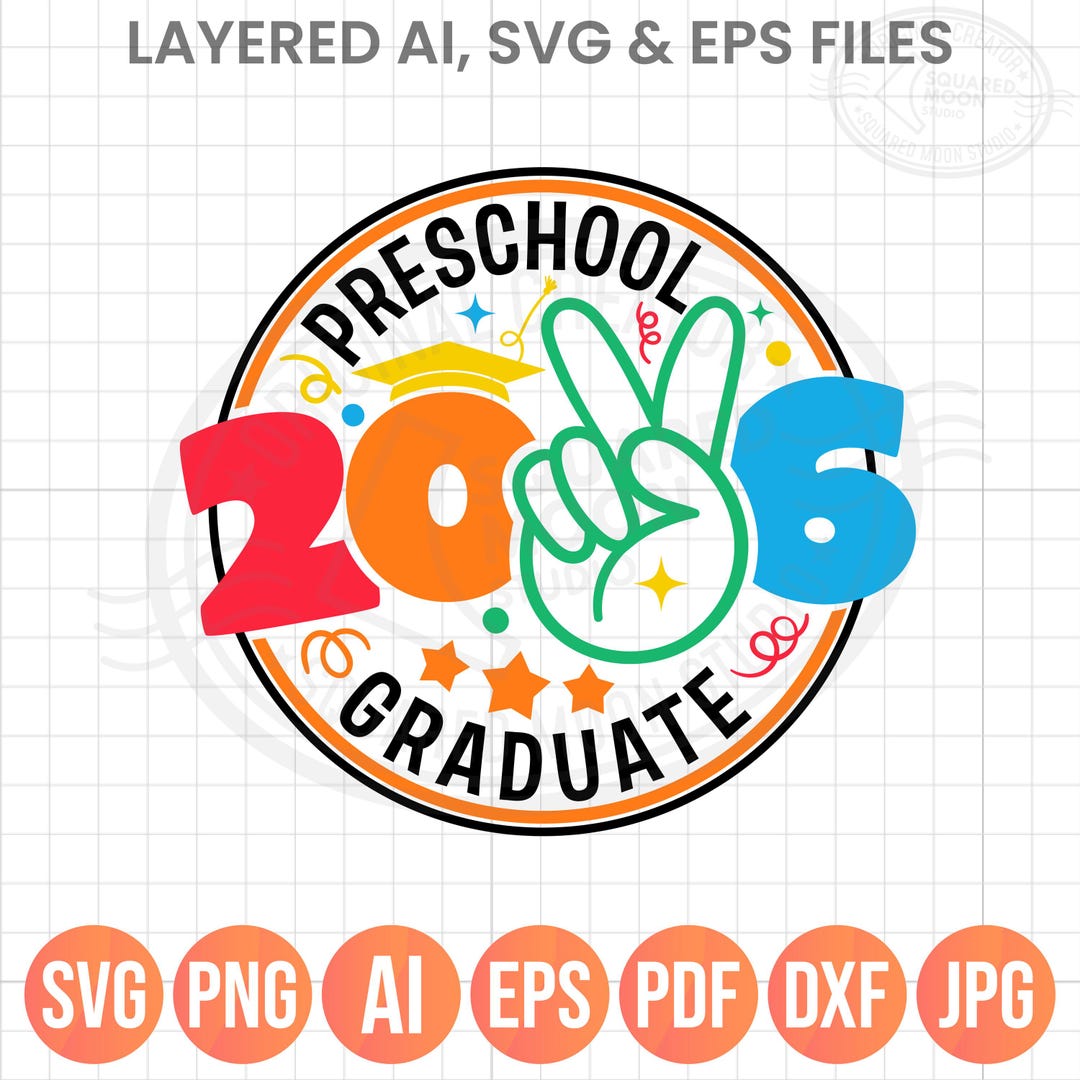 Preschool Graduation Svg Png, 2026 Pre-school Graduate Shirts Design ...