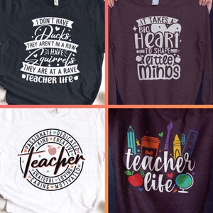 Teacher Svg Bundle| Funny Teacher Svg| Teacher Quote Png| Back to ...