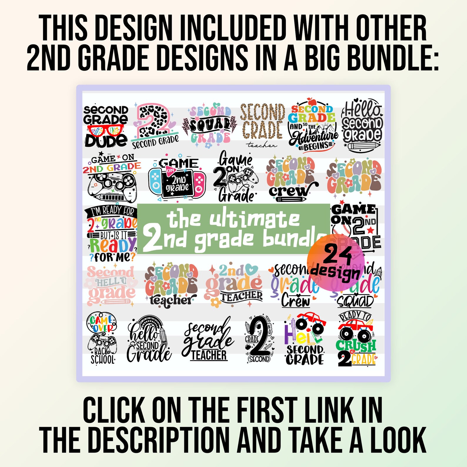 2nd Grade Teacher Svg Back to School Svg Retro Groovy - Etsy