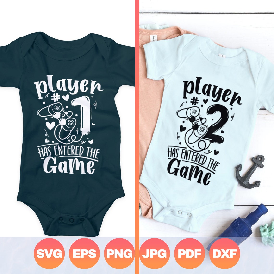 Baby Announcement Bundle| Gamer Baby Svg| Pregnancy Announcement Svg ...