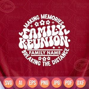 Family Reunion Svg Png, Making Memories Breaking the Distance, Retro ...