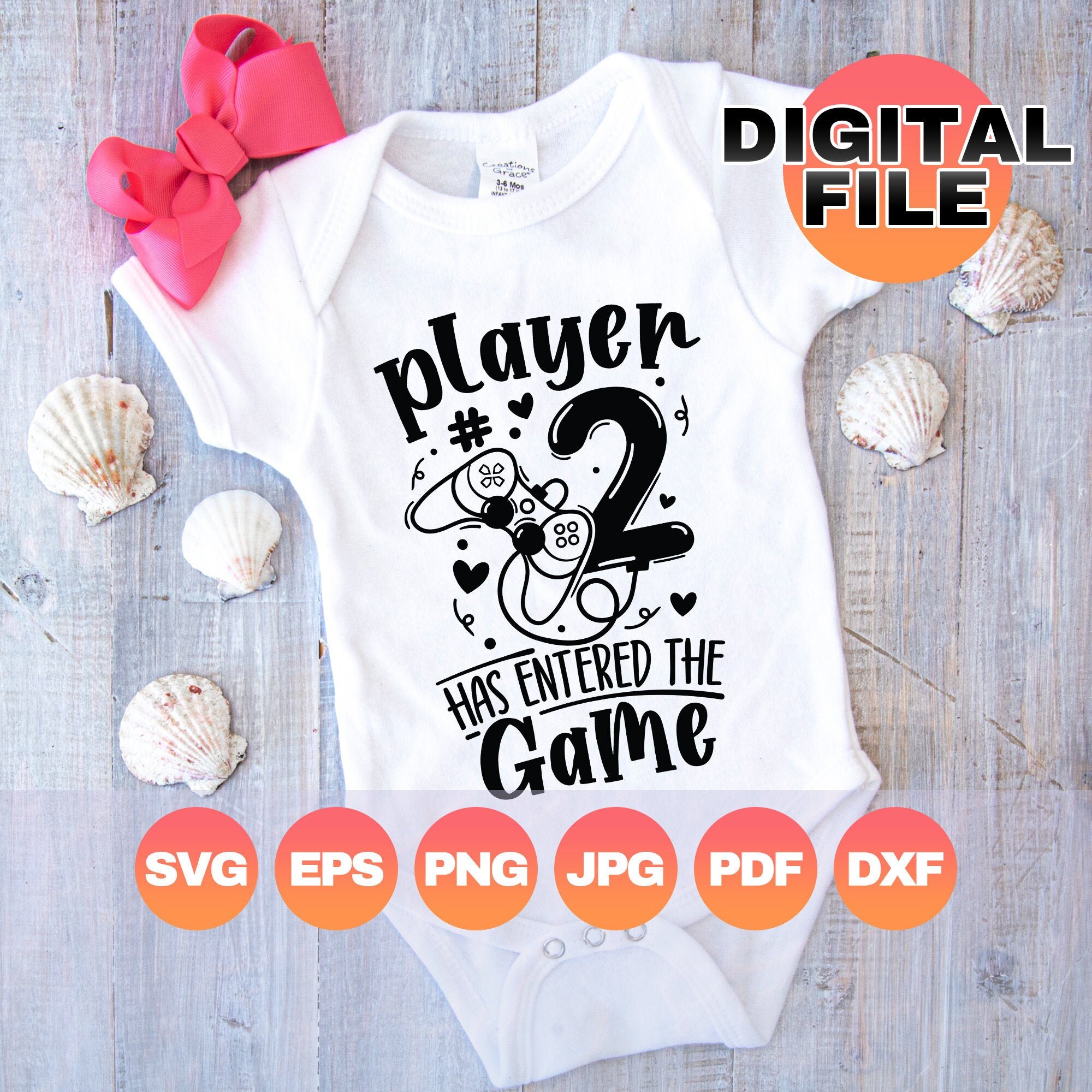 Player 2 Has Entered The Game Svg Pregnancy Announcement | Etsy