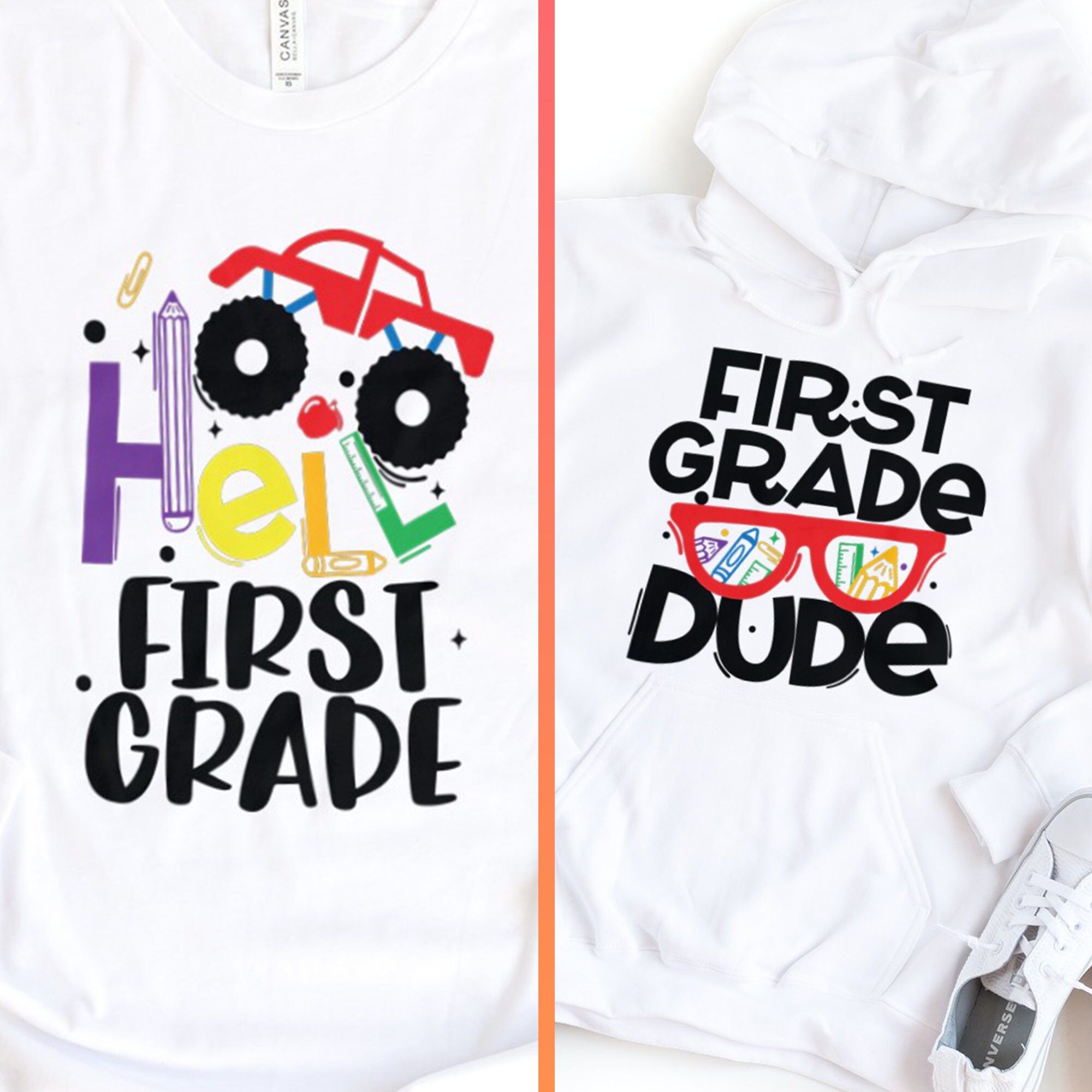 1st Grade Svg Boy Back to School Svg Bundle First Grade Boy | Etsy