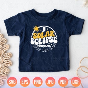 Solar Eclipse Svg Png Retro Groovy Indiana Total Eclipse April 8th ...