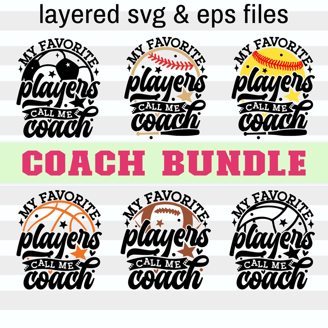 Coach SVG Bundle: Sports Team Fan Design (digital Files) - Etsy