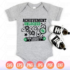 Gamer Baby Svg| Achievement Unlocked New Character Created| Pregnancy ...