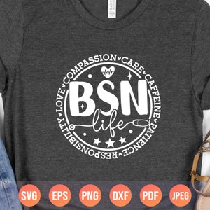 BSN Life Svg Png| Bachelor of Science in Nursing Svg| Funny Students ...
