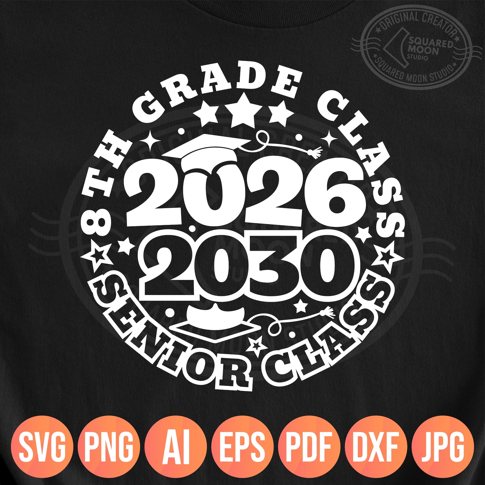 8th Grade Graduation Svg Png, Senior Class of 2030 Svg, Back to School ...