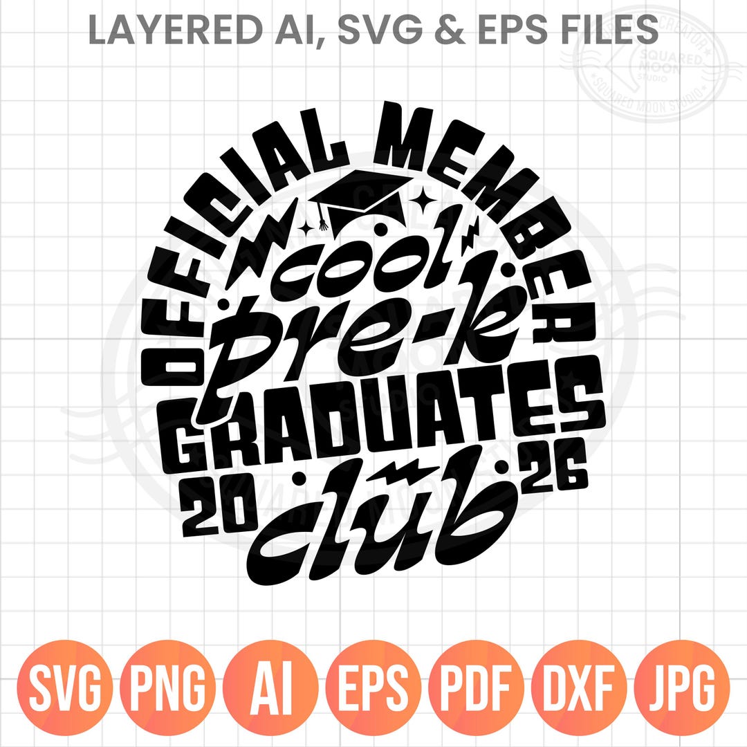 Pre K Graduation Svg Png, Official 2026 Graduates Member - Etsy