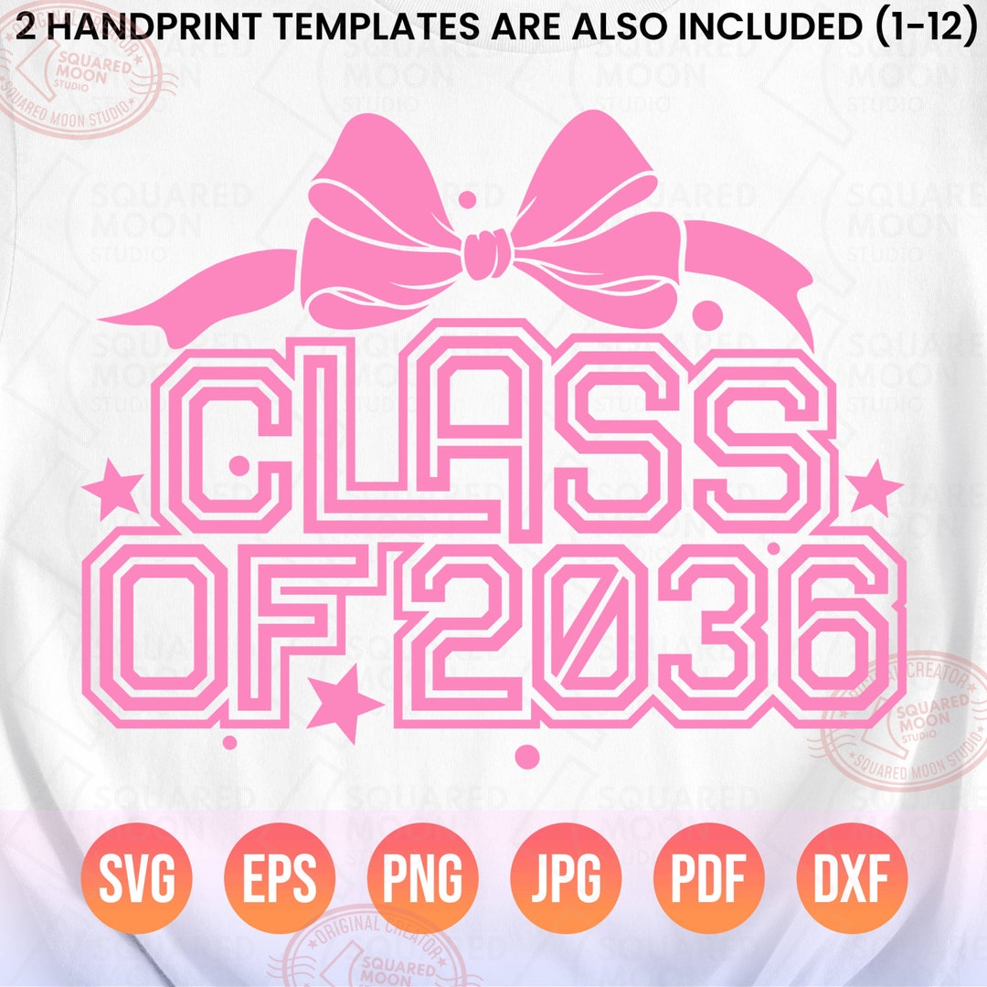 Class of 2036 Svg Png, Pink Coquette Bow Png, Back to School Svg, Grow ...
