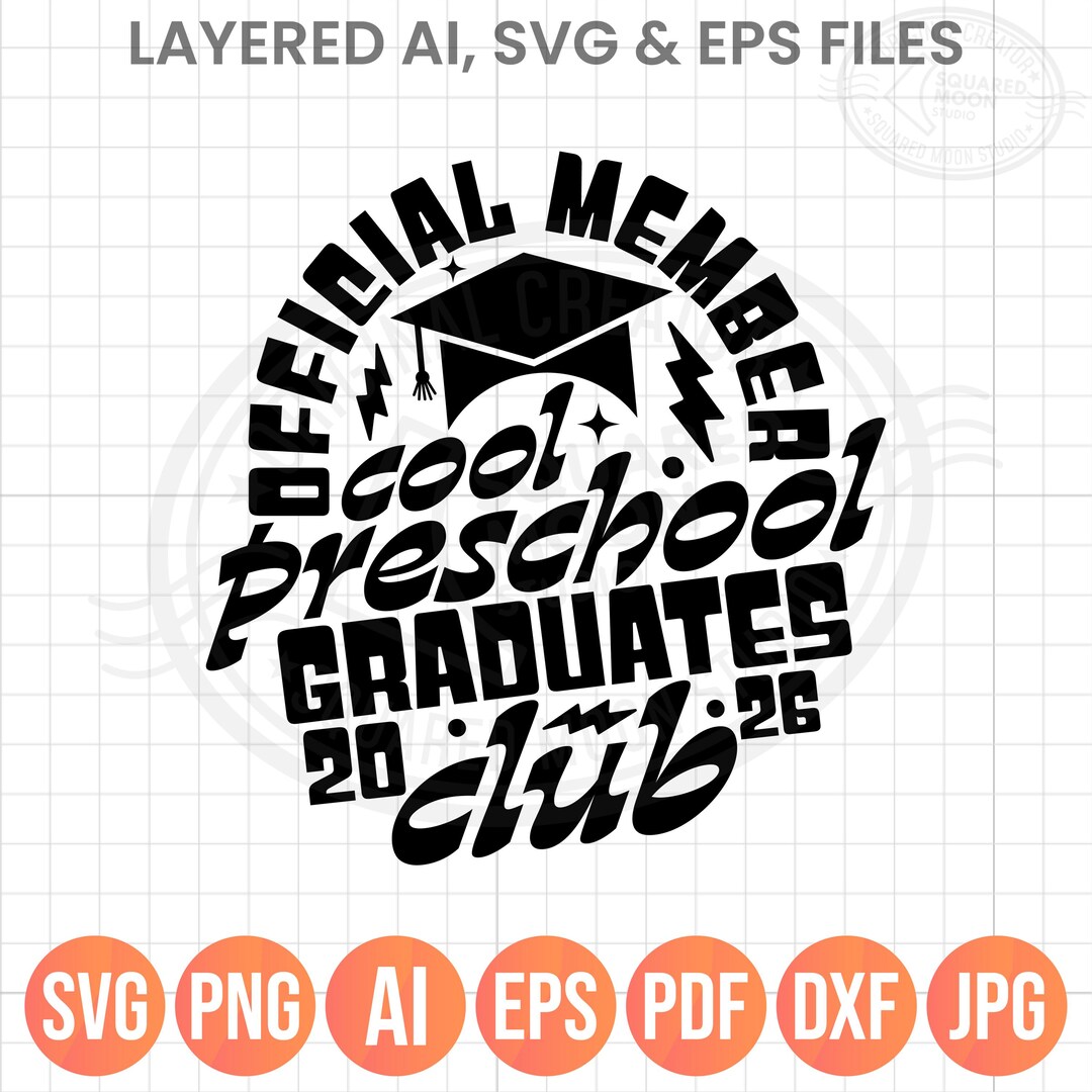 Preschool Graduation Svg Png, Official 2026 Graduates Member - Etsy