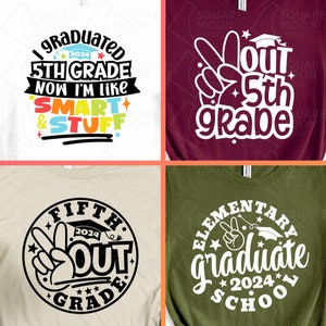 The Ultimate 5th Grade Graduation Svg Bundle 2024 Grad Boys & Girls ...