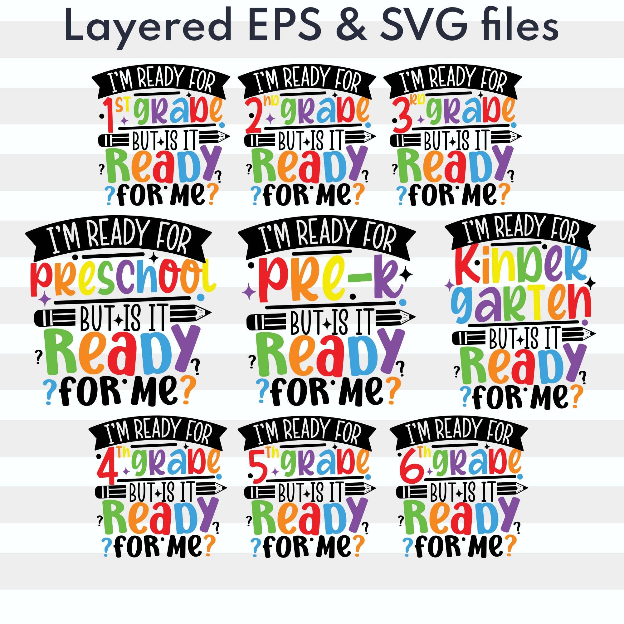 Back to School Svg Bundle I'm Ready for Kindergarten but - Etsy