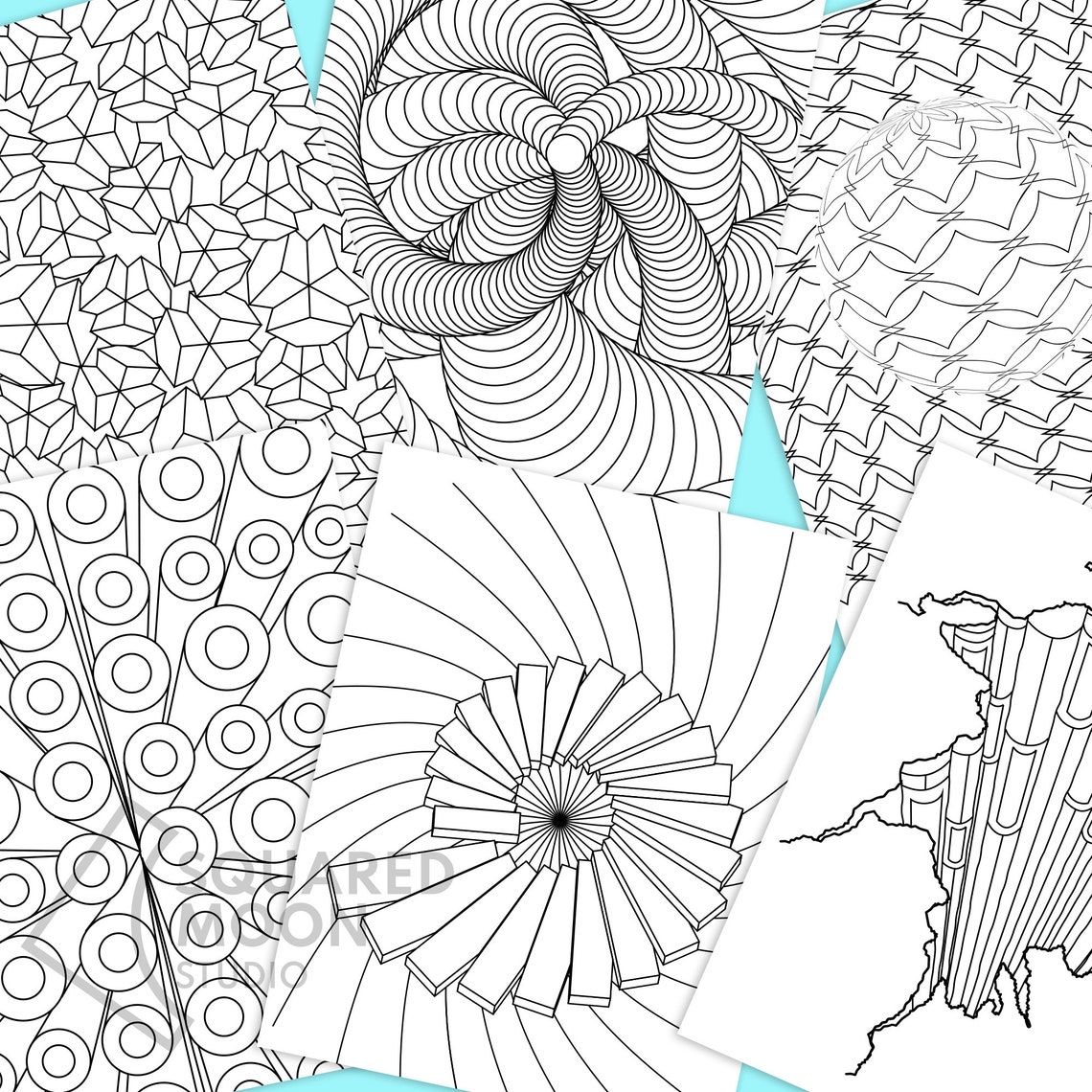 Optical Illusion Coloring Pages 58 Coloring Pages Printable | Etsy