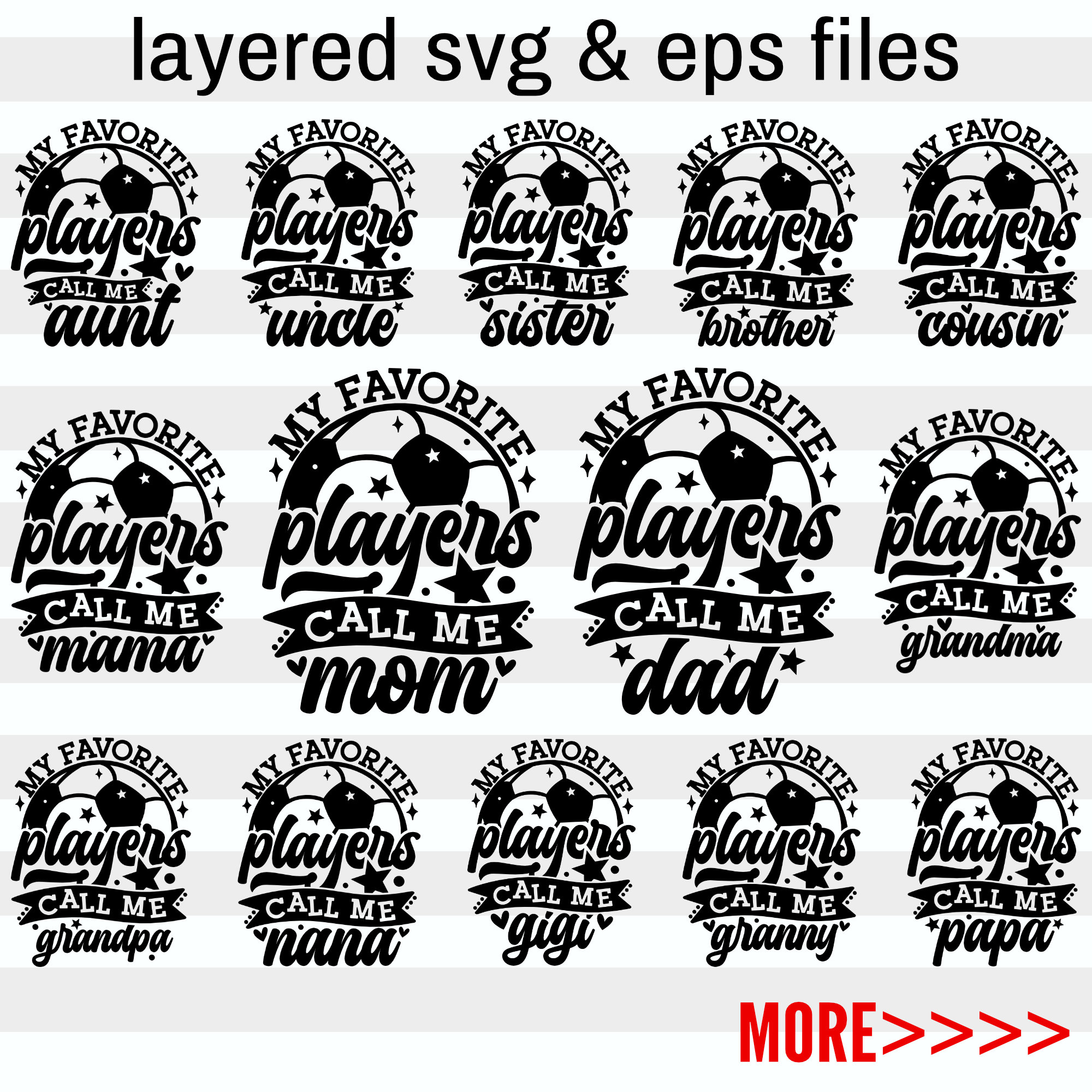 My Favorite Players Call Me Svg Soccer Family Matching - Etsy