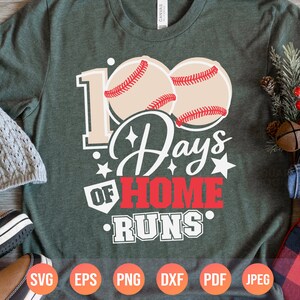100 Days of School Svg Bundle Baseball and Softball School Gifts for ...