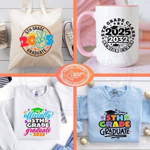 The Ultimate 5th Grade Graduation Svg Bundle, 2025 Grad Boys & Girls ...