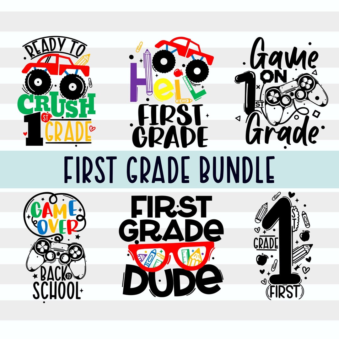 1st Grade Svg Boy| Back to School Svg Bundle| First Grade Boy Png ...