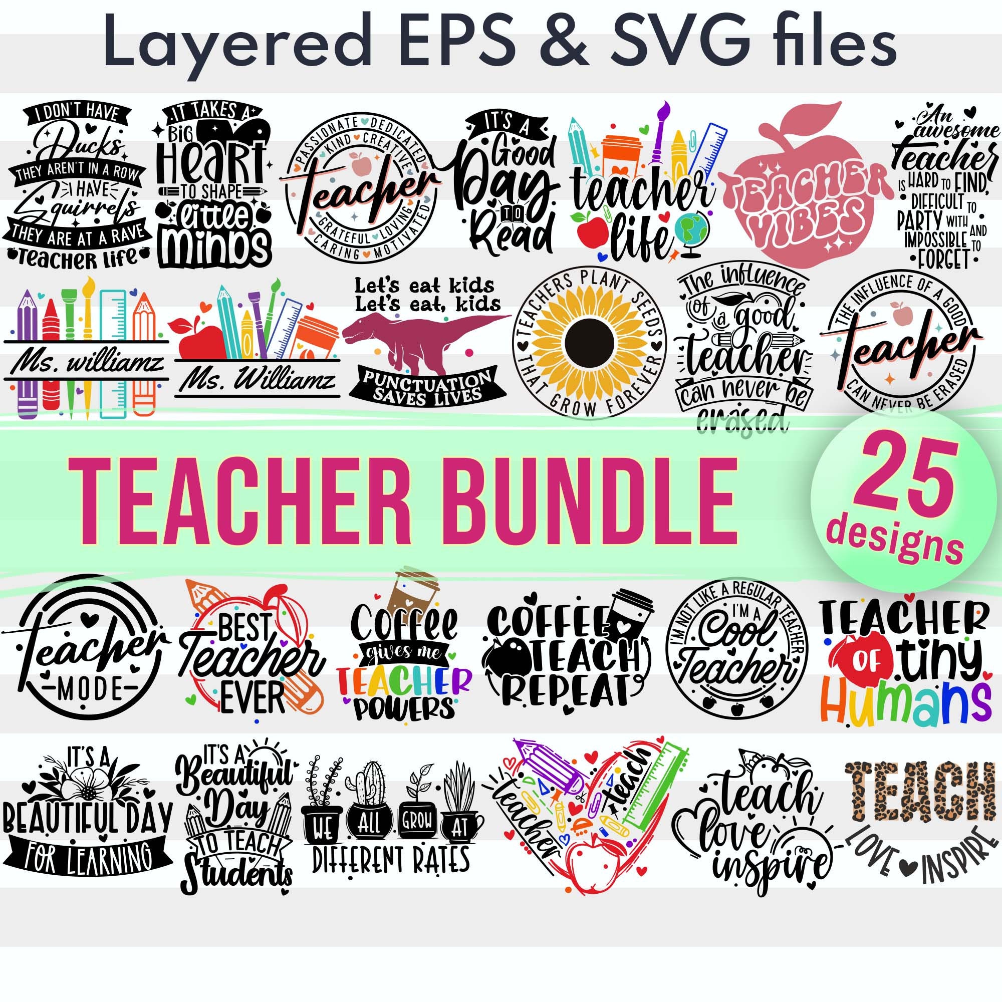 Teacher Svg Bundle Funny Teacher Svg Teacher Quote Png Back - Etsy Canada