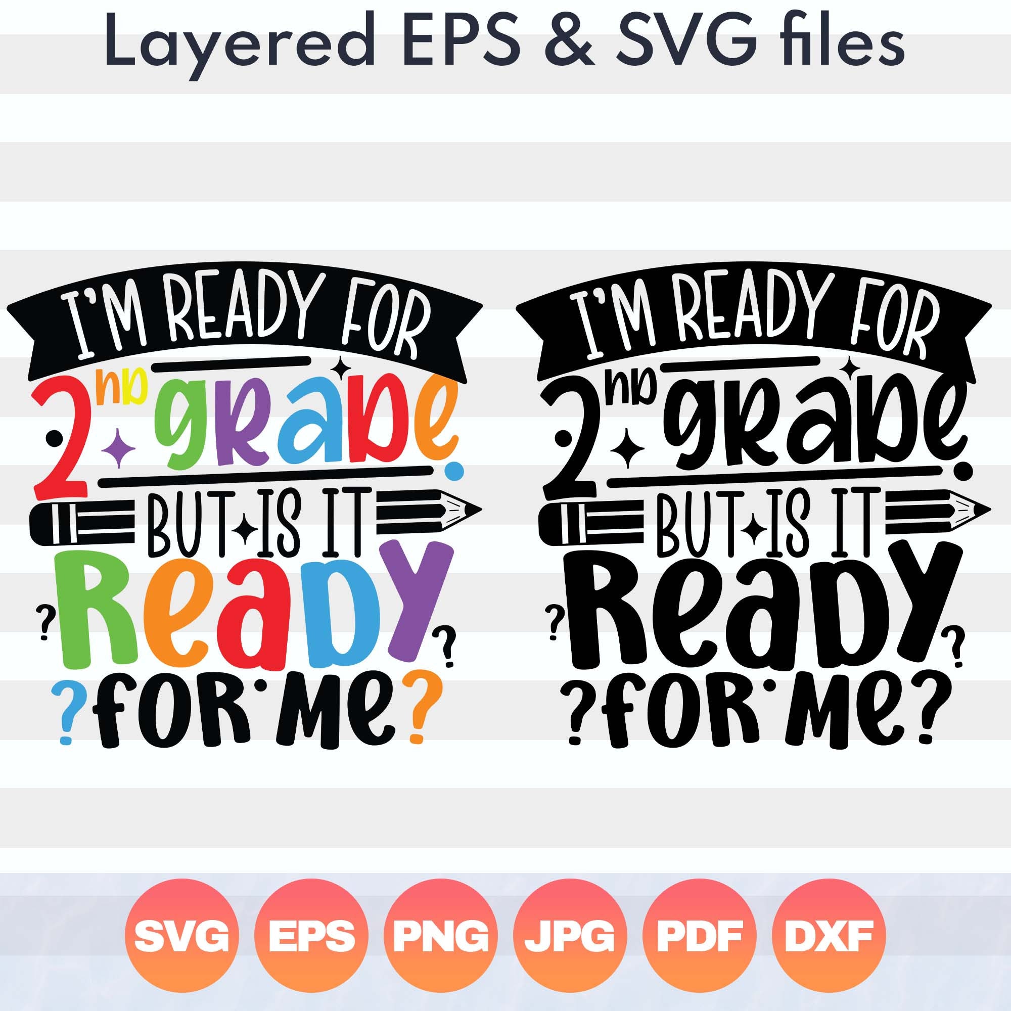 I'm Ready for 2nd Grade but is It Ready for Me Svg Back - Etsy