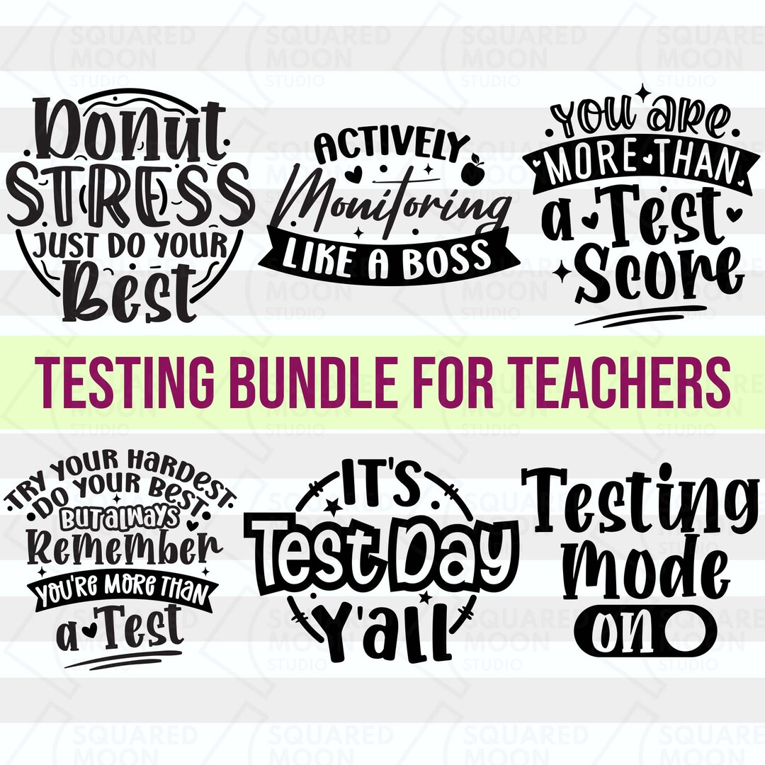 Testing Svg Bundle Testing Day Svg for Teachers It's Test Day Yall Svg ...