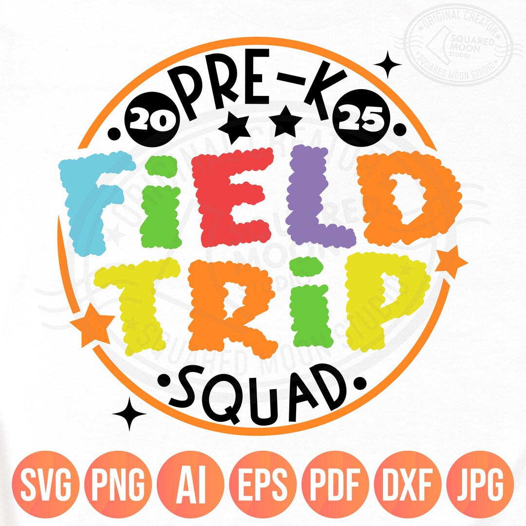 Pre K Field Trip Png Svg, Pre-kindergarten Field Day Squad 2025 for ...