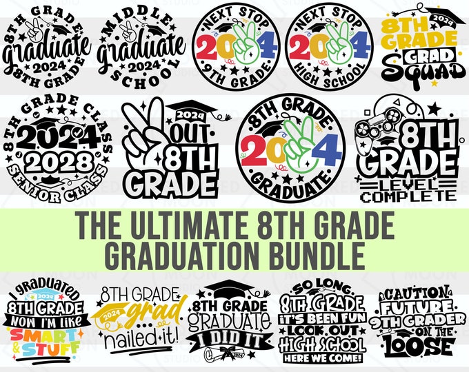 Peace Out Elementary School Cake Topper, Grade Eight Graduation Cake ...