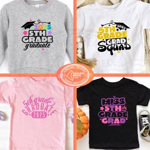 The Ultimate 5th Grade Graduation Svg Bundle, 2025 Grad Boys & Girls ...