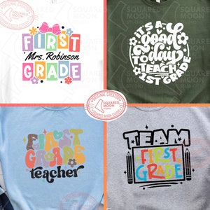 First Grade Teacher Svg Png, Back to School Svg Bundle, 1st Grade ...