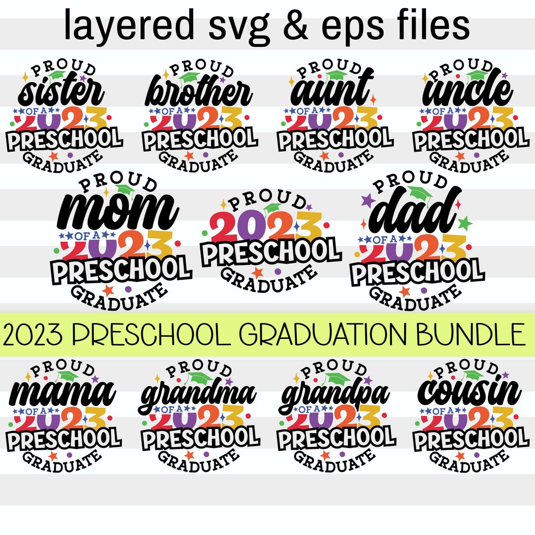 Preschool Graduation Svg Png Proud Family of a 2023 Preschool - Etsy