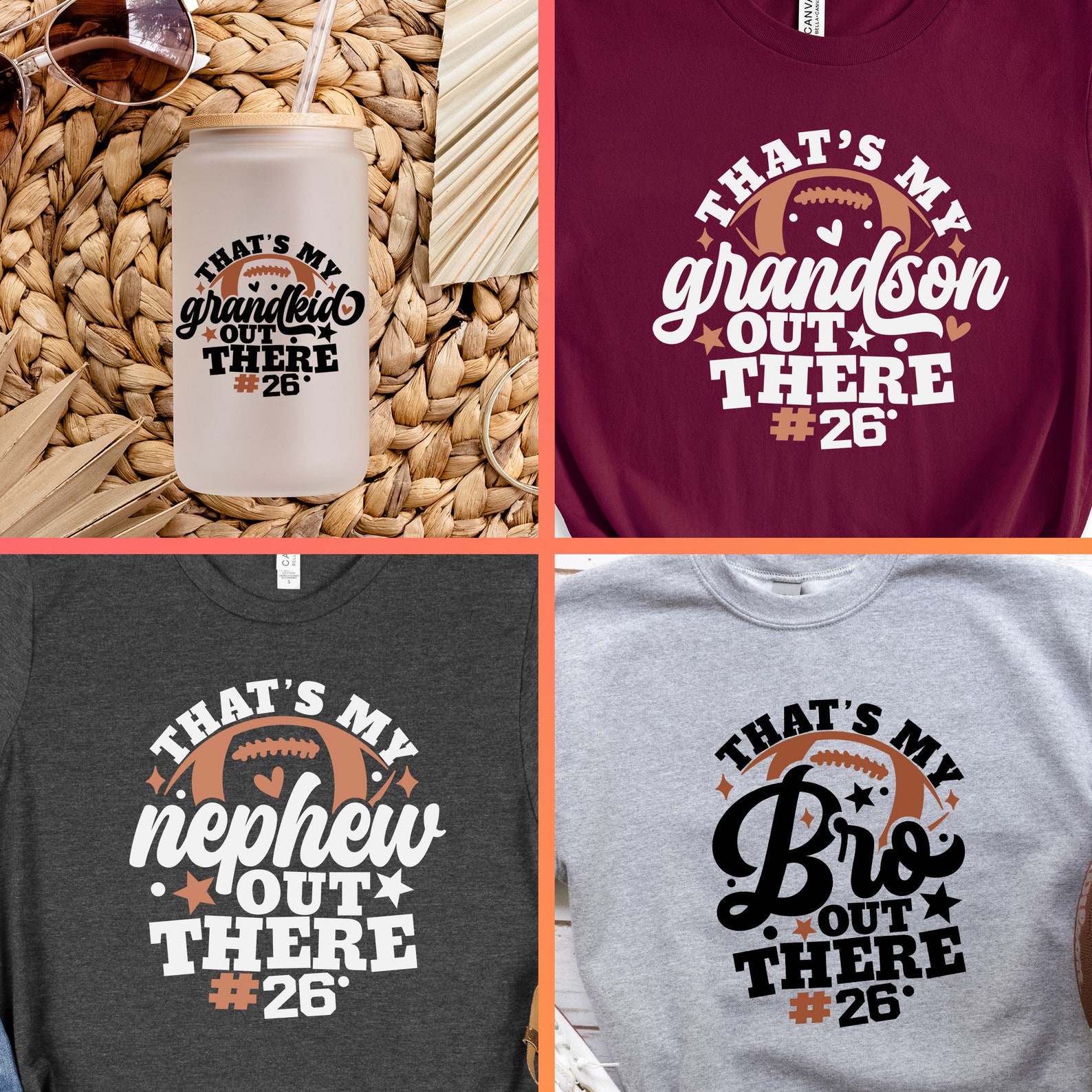 Football Family Svg Bundle| That's My Boy Out There Svg| DIY Custom ...
