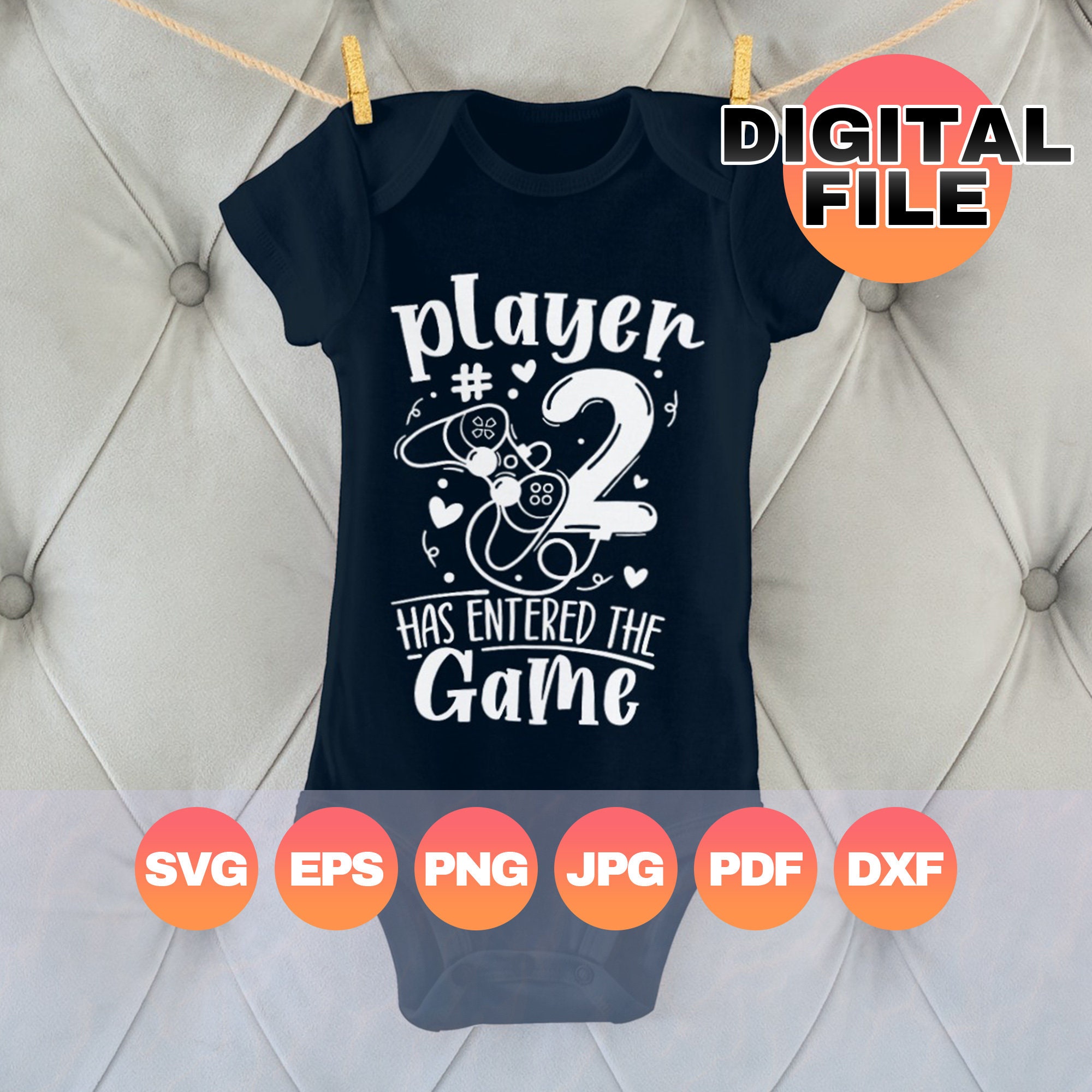 Player 2 Has Entered The Game Svg Pregnancy Announcement | Etsy