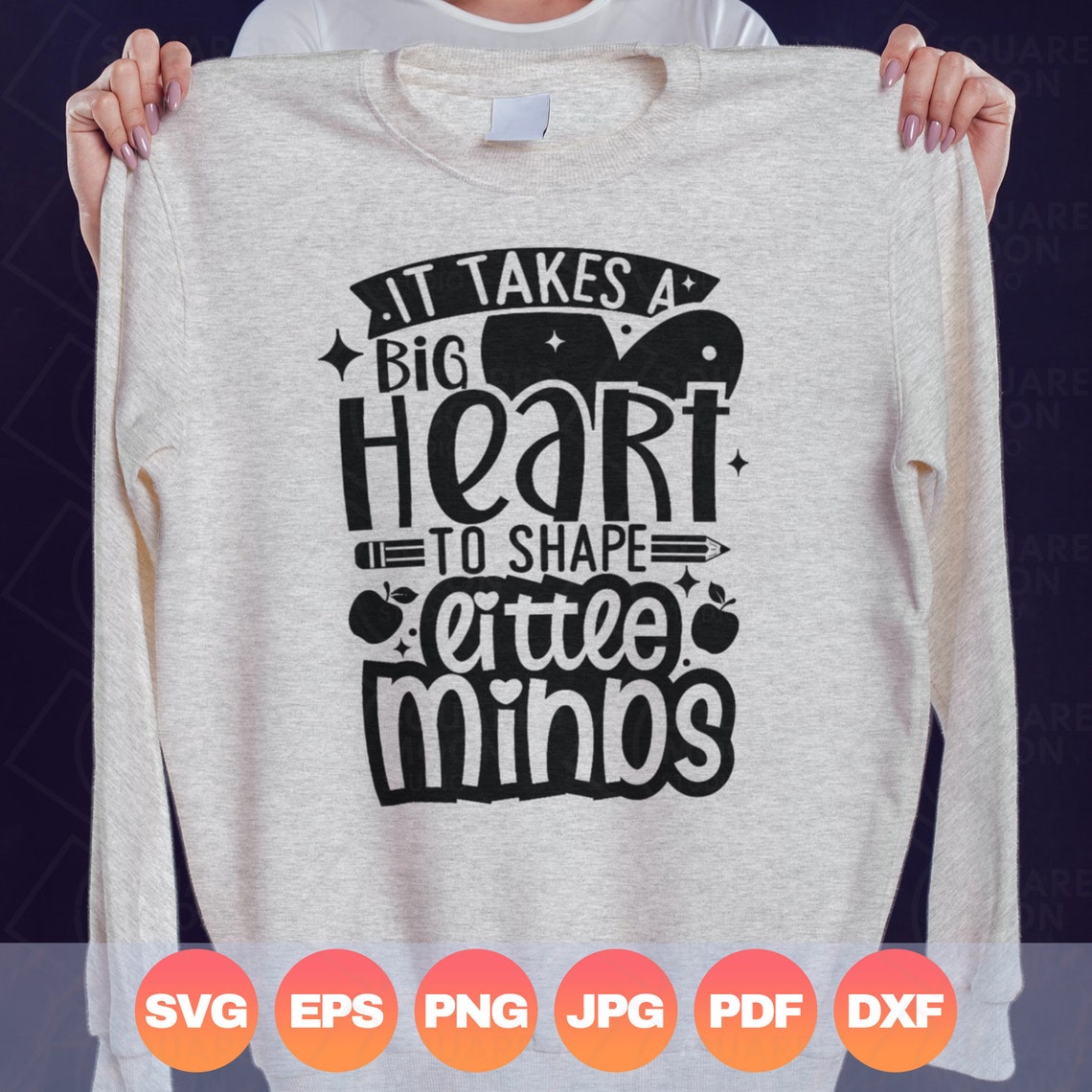 It Takes a Big Heart to Shape Little Minds Svg Teacher Svg - Etsy