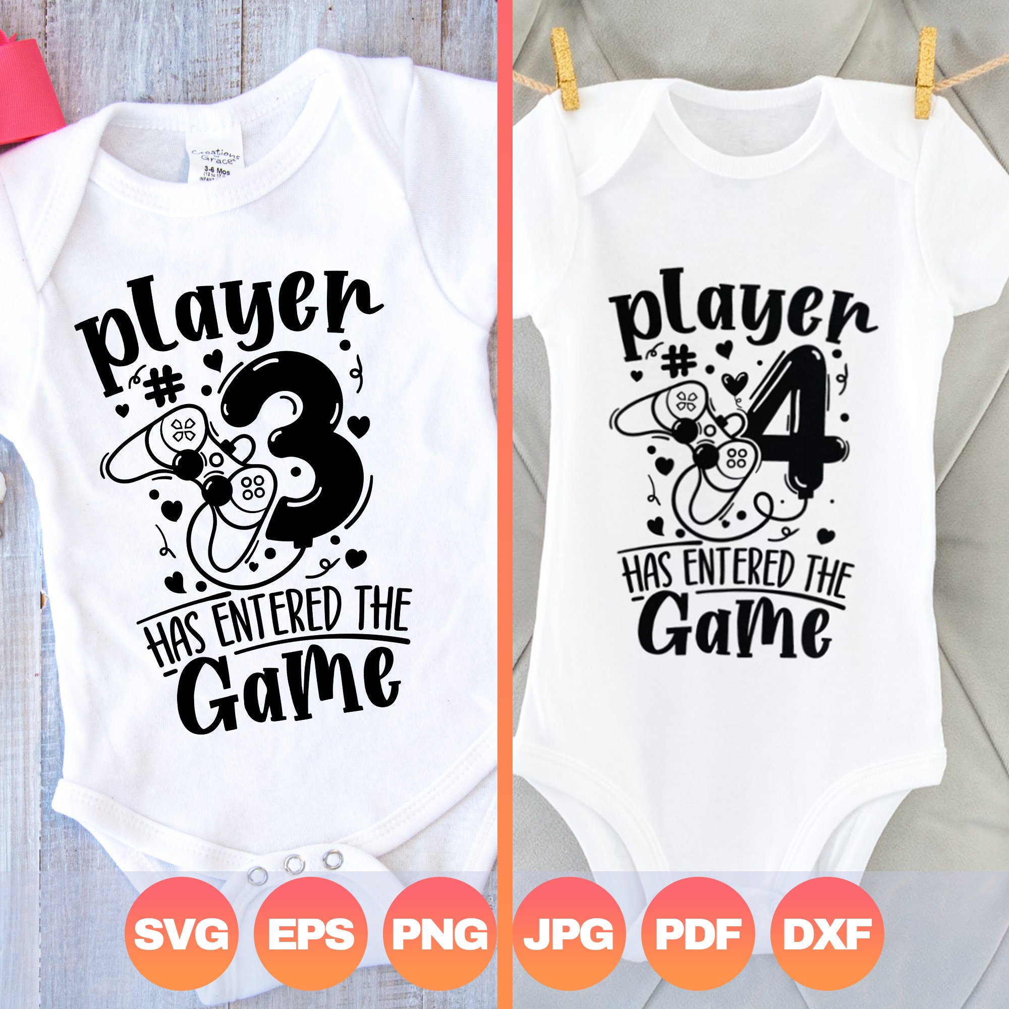 Baby Announcement Bundle Gamer Baby Svg Pregnancy - Etsy