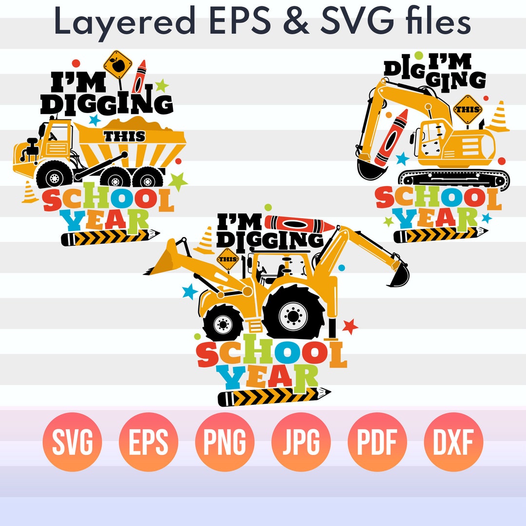 Construction Back to School SVG PNG Bundle (digital File) - Etsy