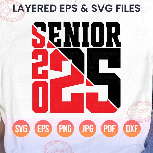 Split Senior 2025 Svg - Etsy