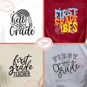 First Grade Teacher Svg Png, Back to School Svg Bundle, 1st Grade ...