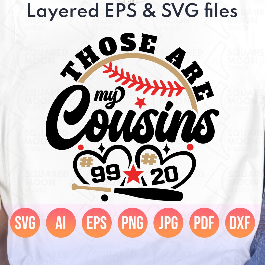 Baseball Cousin Svg Png| Those Are My Cousins Svg| Tball Little Cousin ...