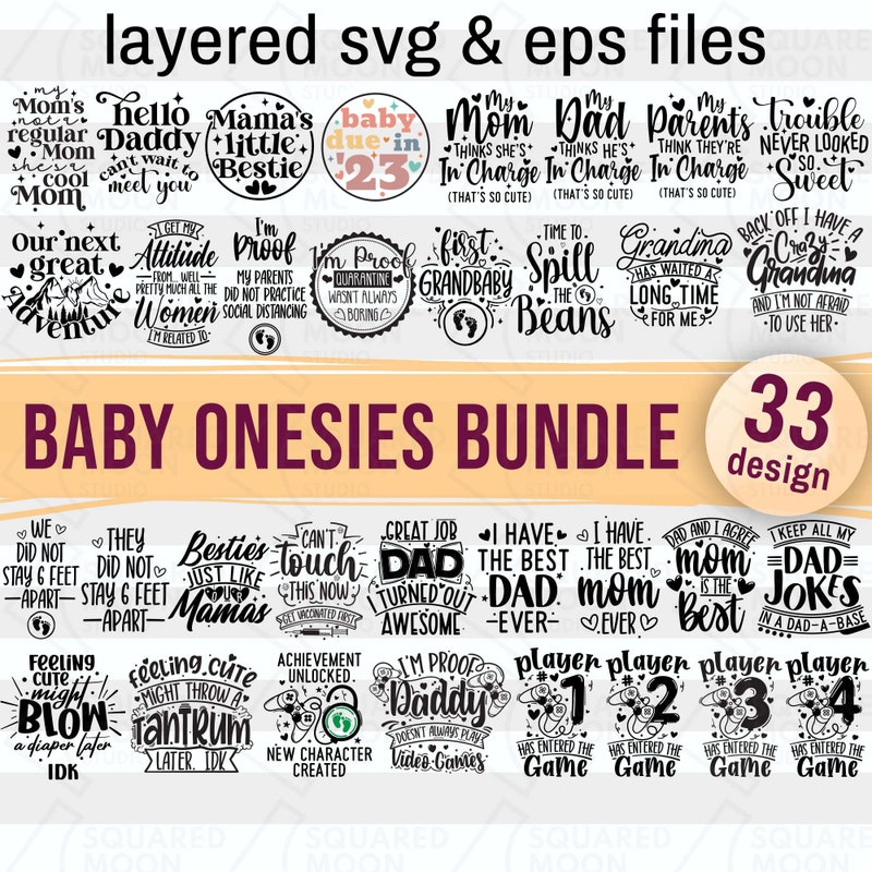 Baby Onesies Svg - Etsy